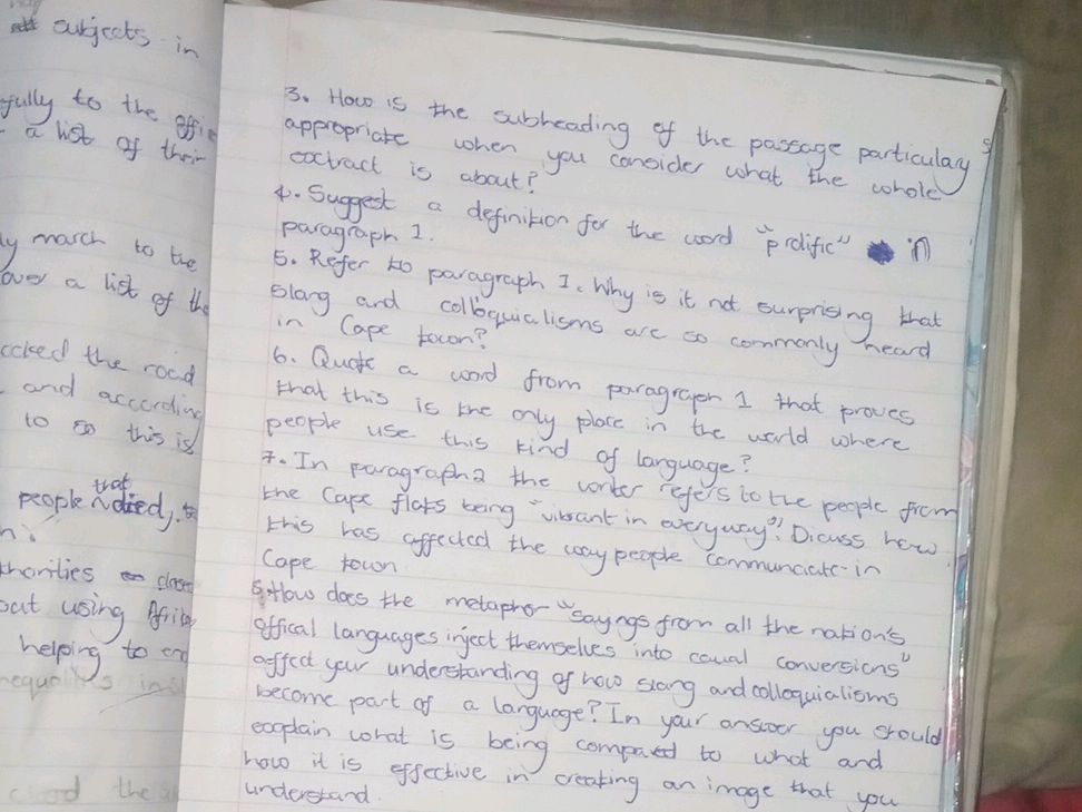 3. How is the subheading of the passage | StudyX