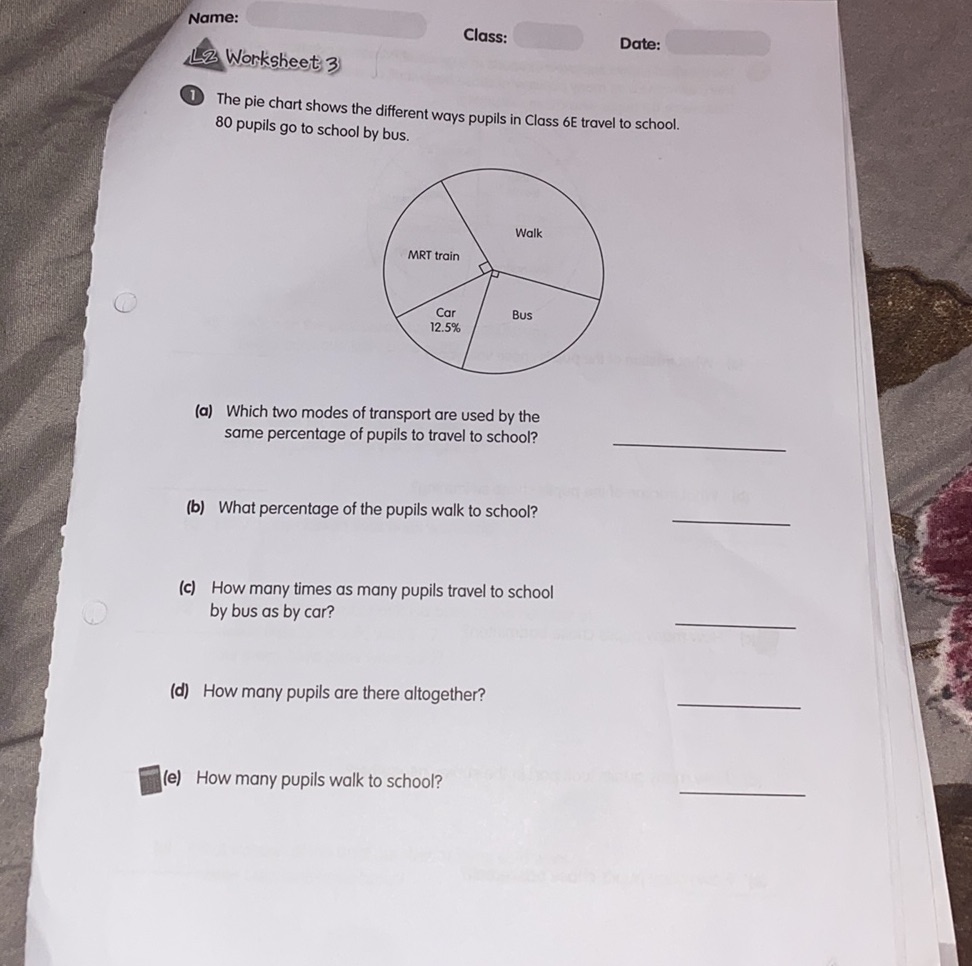 The pie chart shows the different ways | StudyX