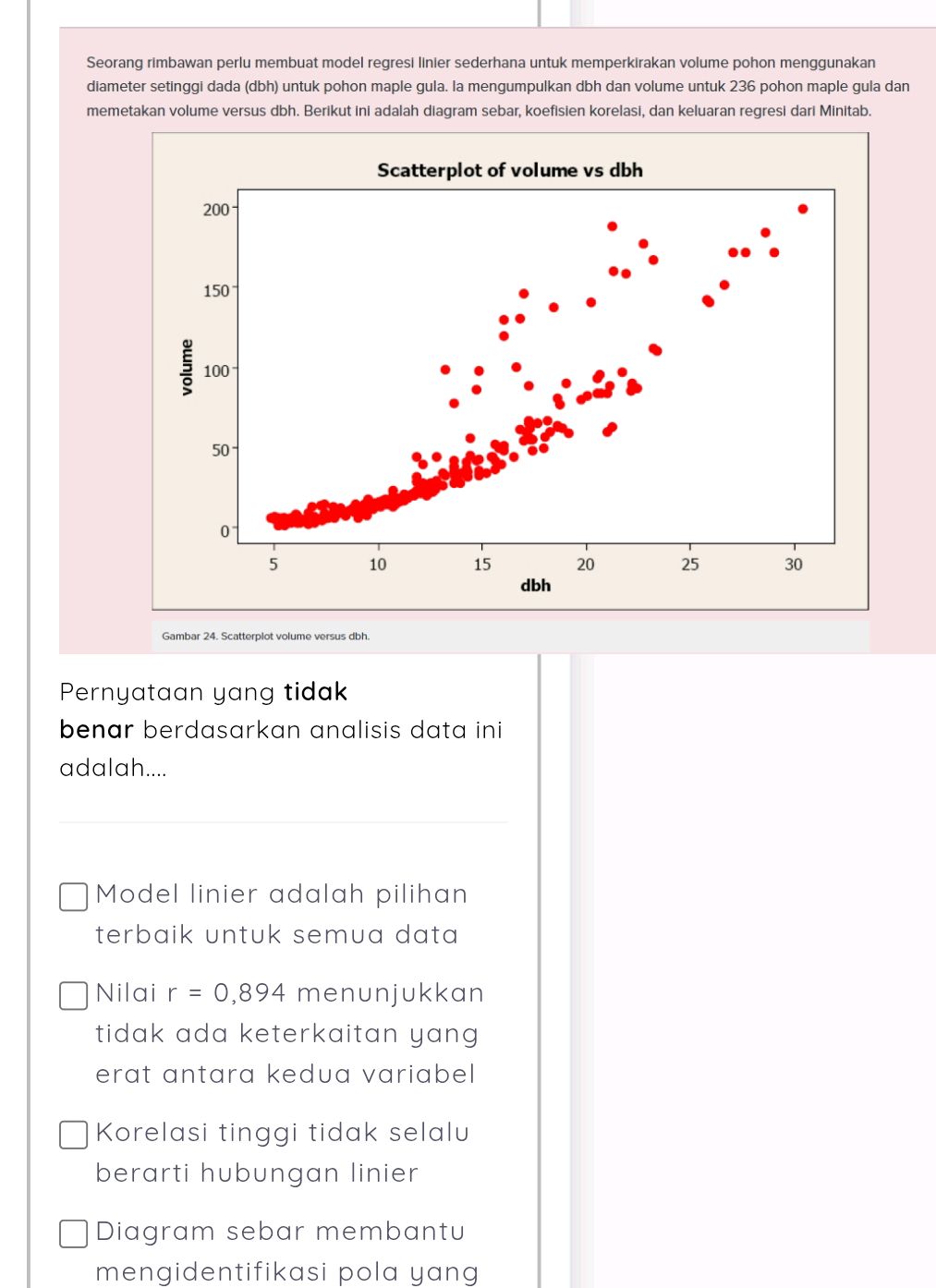 Pernyataan yang tidak benar berdasarkan | StudyX