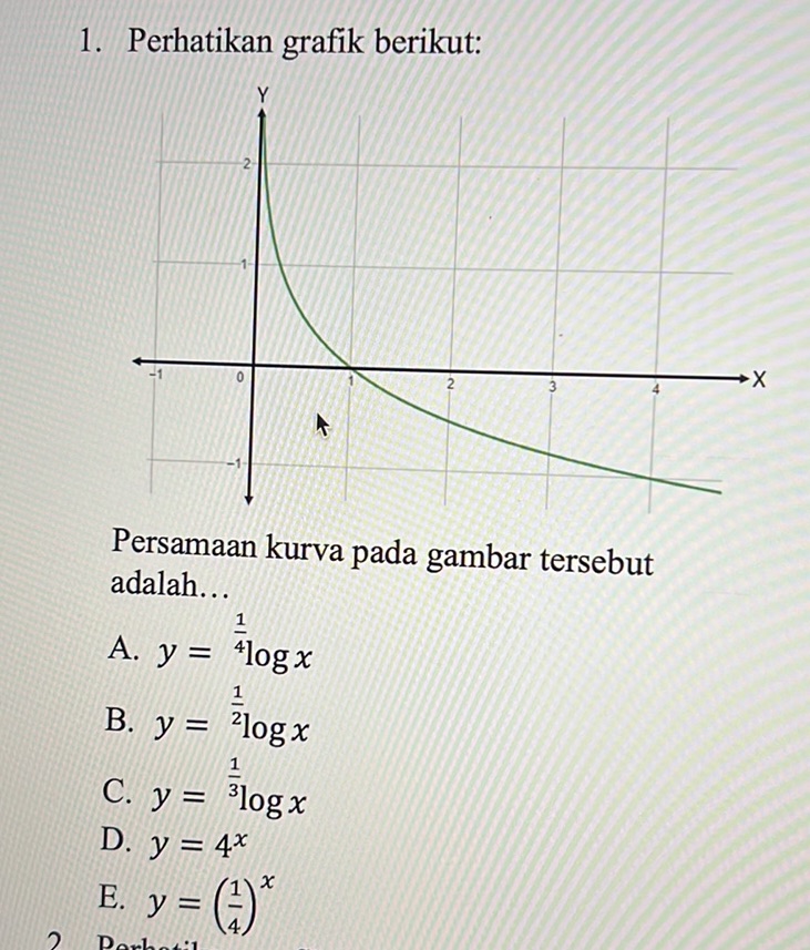 1. Perhatikan grafik berikut: ``` ``` | StudyX