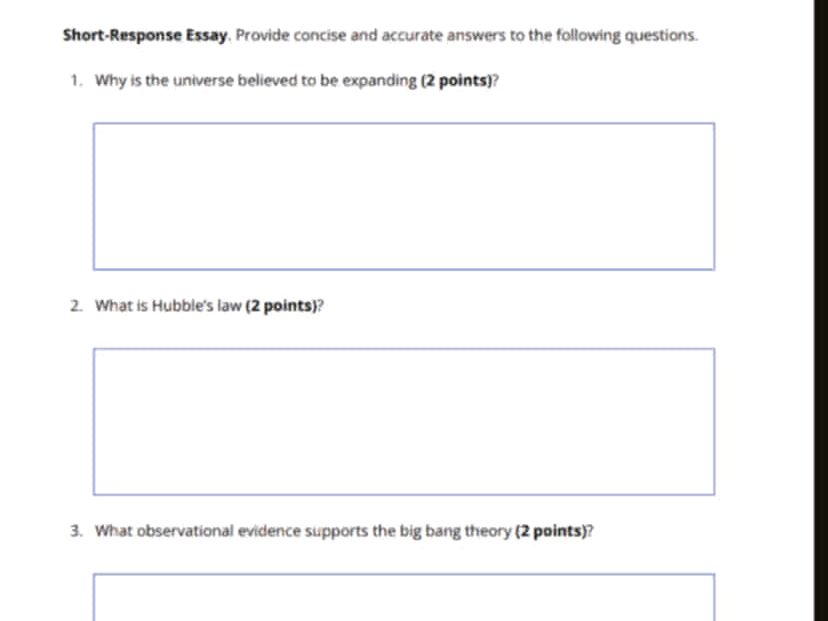 Short-Response Essay. Provide concise and | StudyX