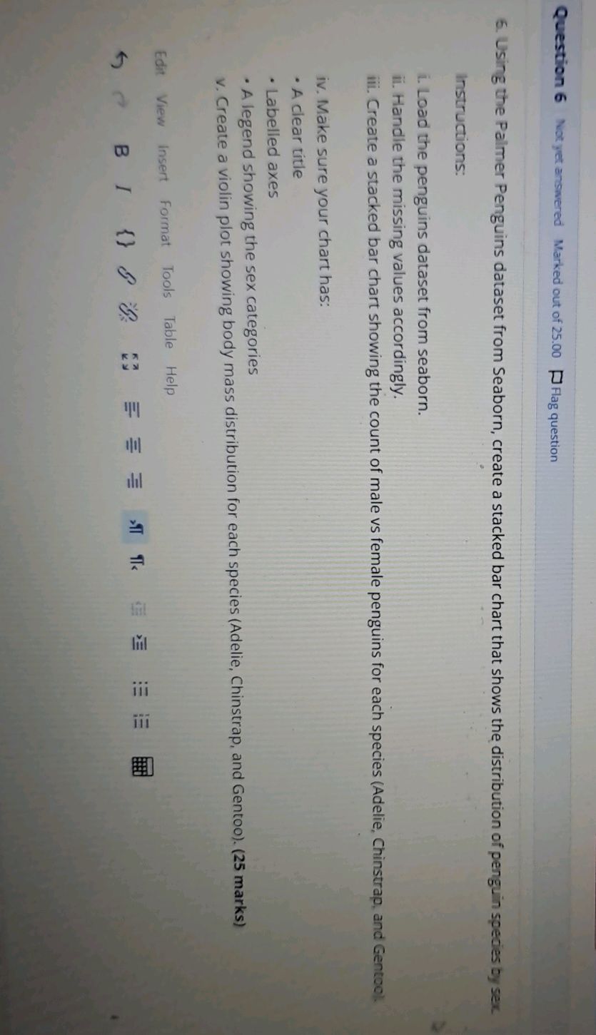 6. Using the Palmer Penguins dataset from | StudyX