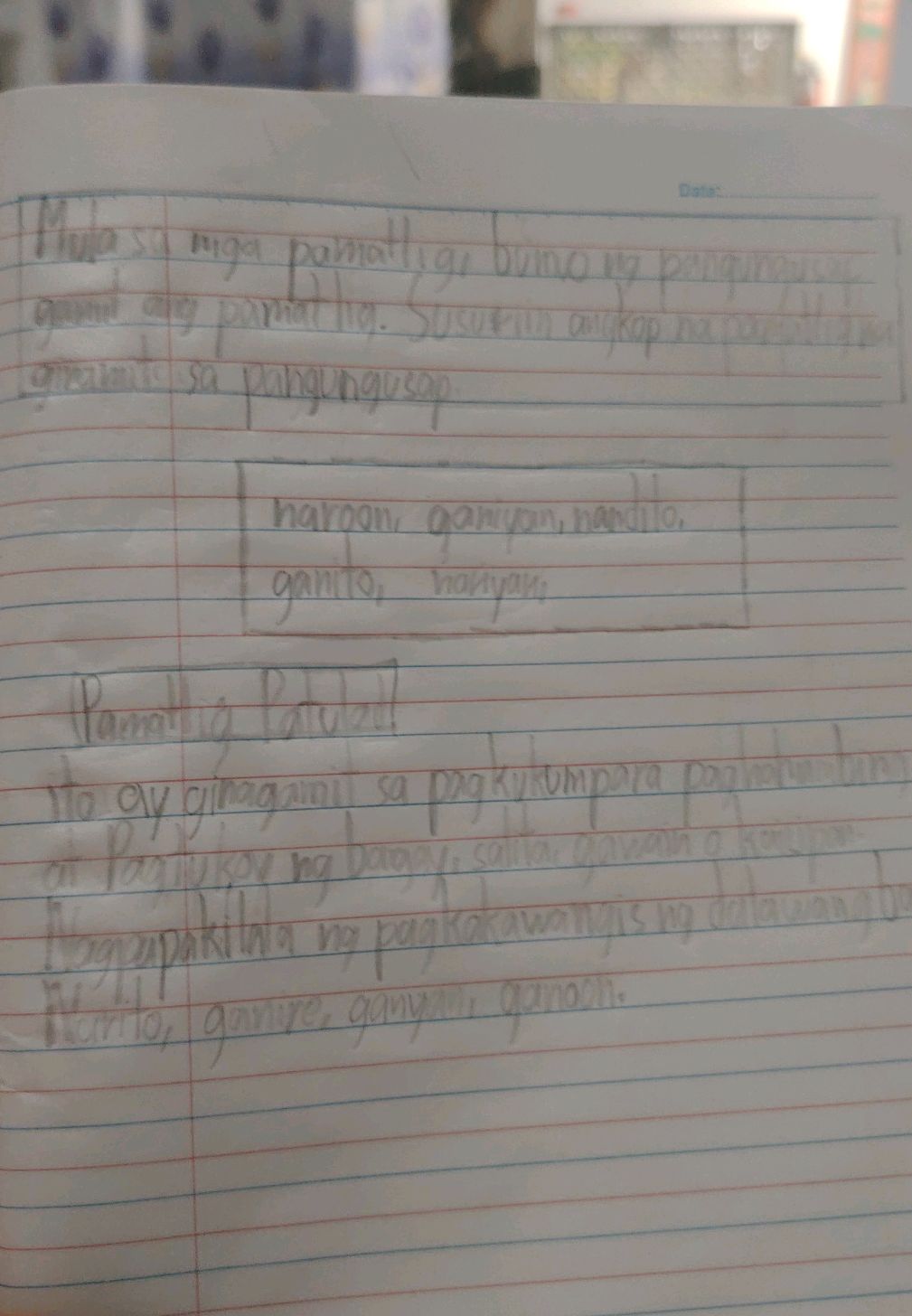 Mula sa mga pamatlig bumuo ng pangungusap | StudyX