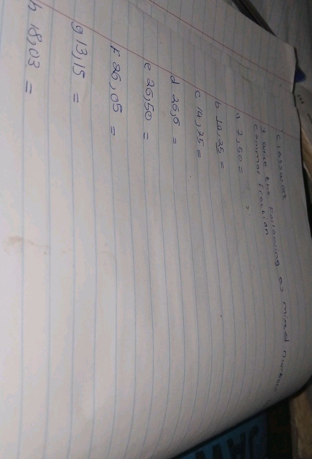 3 write the following as mixed numbers | StudyX