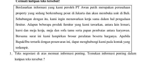 Cermati kutipan teks tersebut! Berdasarkan | StudyX
