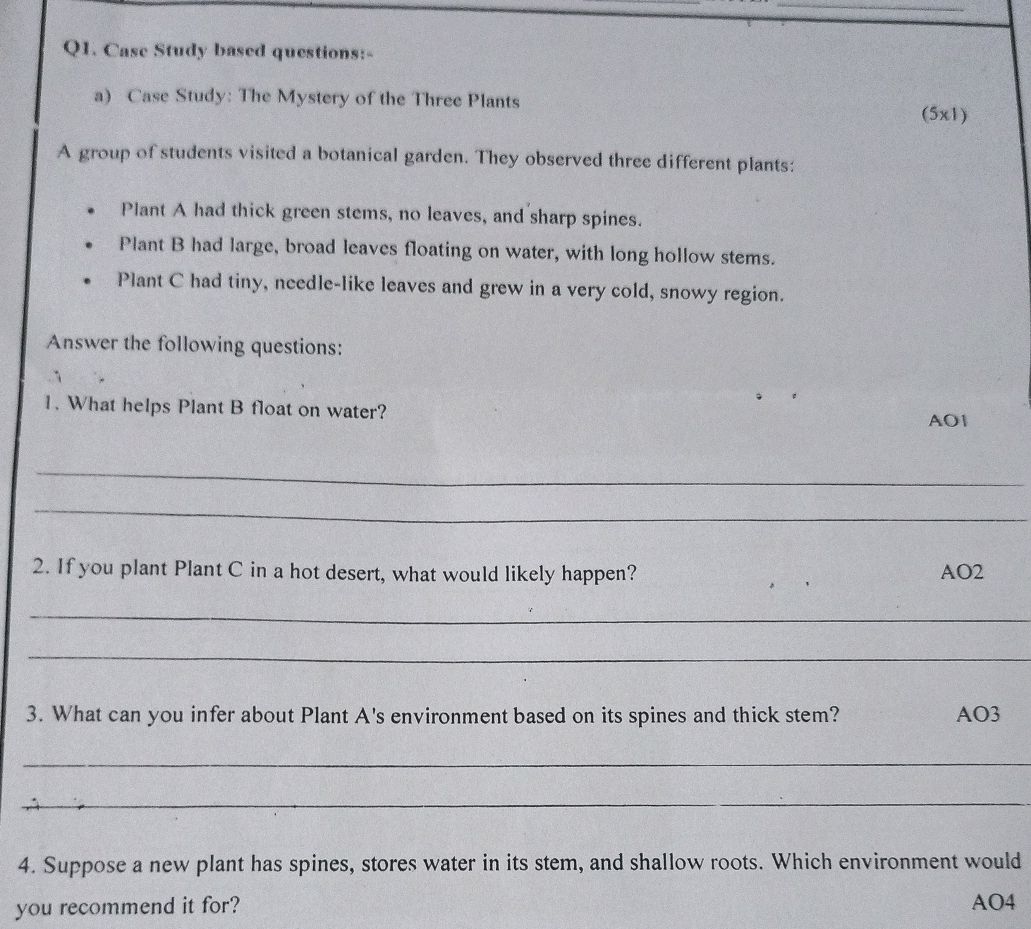 Q1. Case Study based questions:- a) Case | StudyX