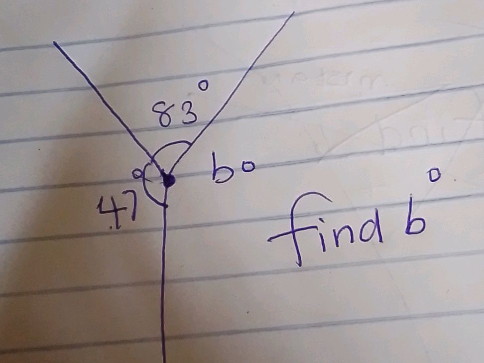 Find $b$ Given the angles $47^{ }$ and | StudyX