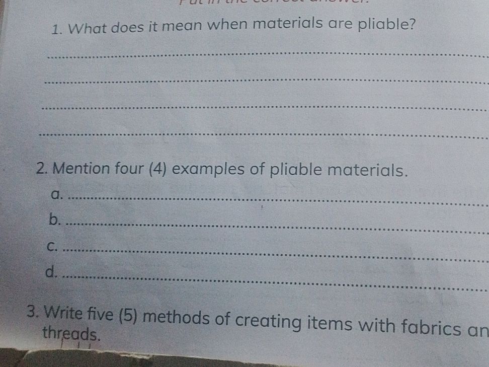 1. What does it mean when materials are | StudyX