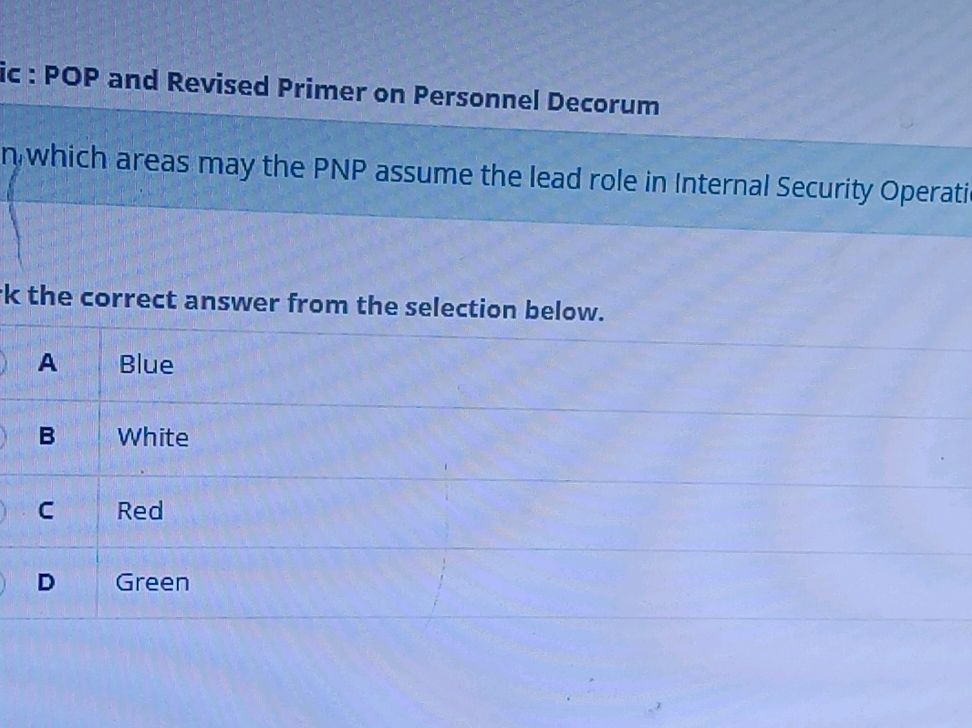 In which areas may the PNP assume the lead | StudyX