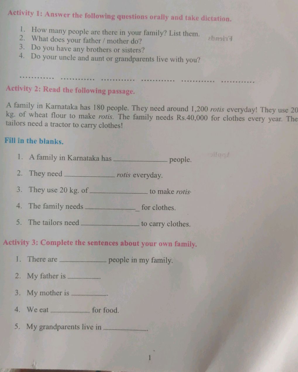 Activity 1: Answer the following questions | StudyX