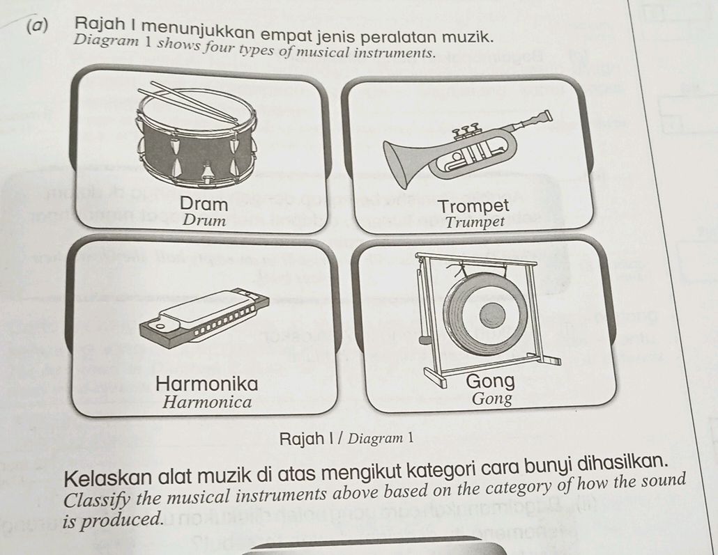Rajah 1 menunjukkan empat jenis peralatan | StudyX