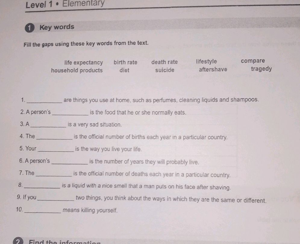 Fill the gaps using these key words from the | StudyX