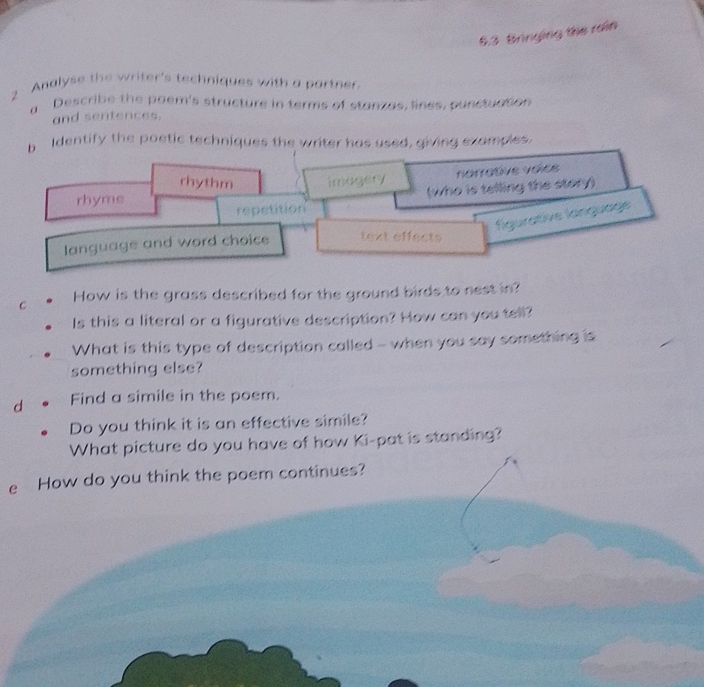 a. Describe the poem's structure in terms of | StudyX
