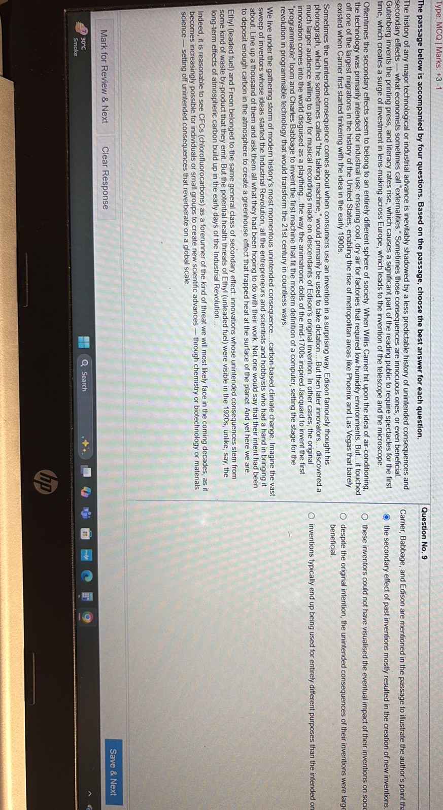 Question No. 9 Carrier, Babbage, and Edison | StudyX