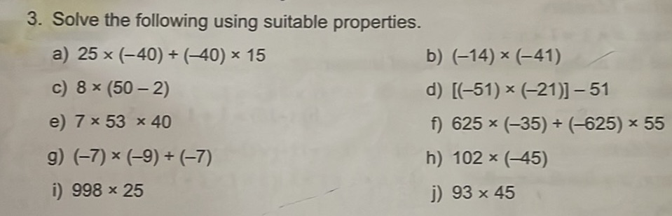 3. Solve the following using suitable | StudyX