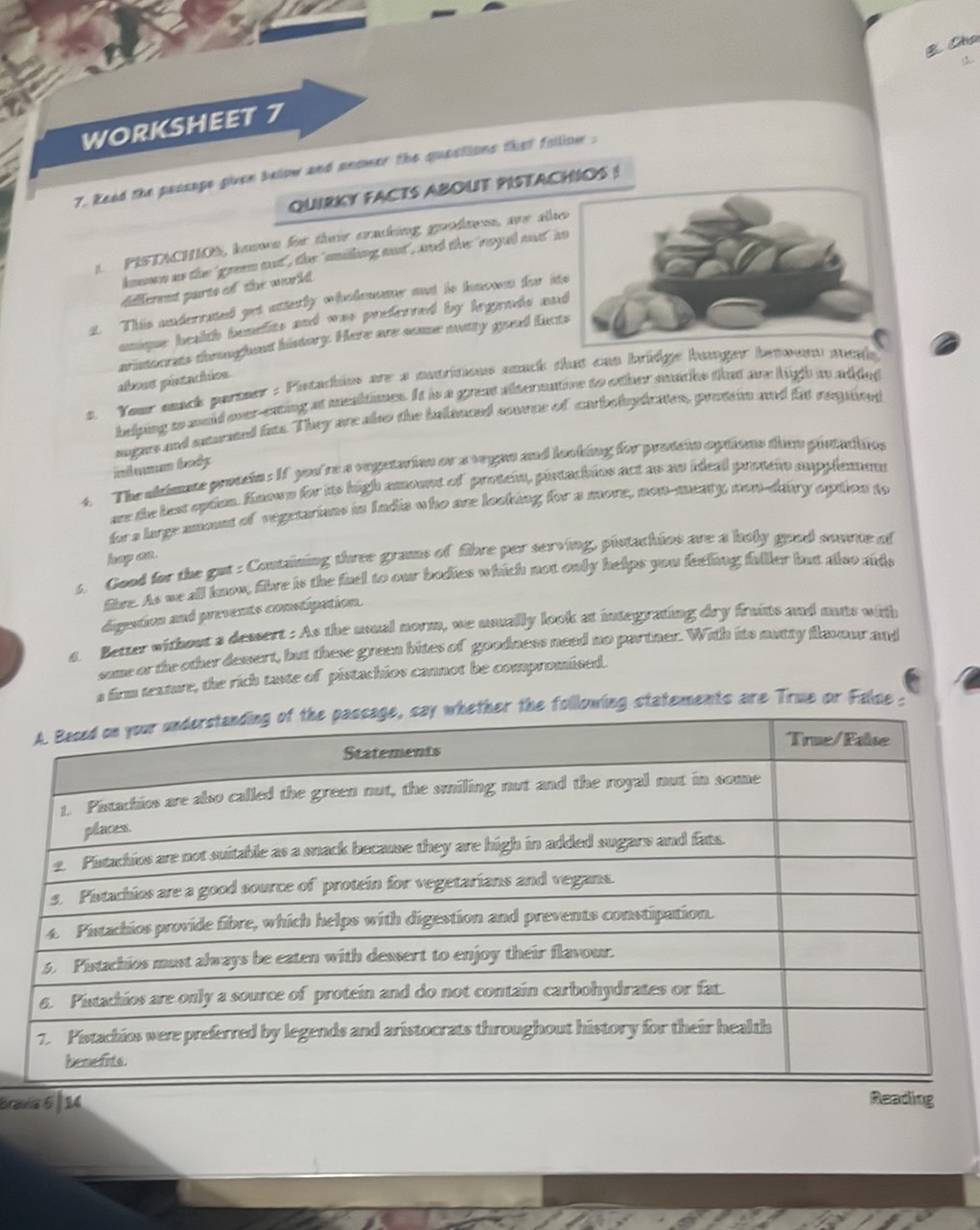 7. Read the passage given below and answer | StudyX