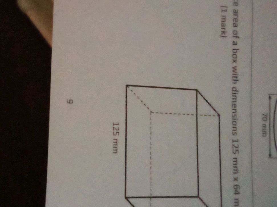 ce area of a box with dimensions 125 mm x 64 | StudyX