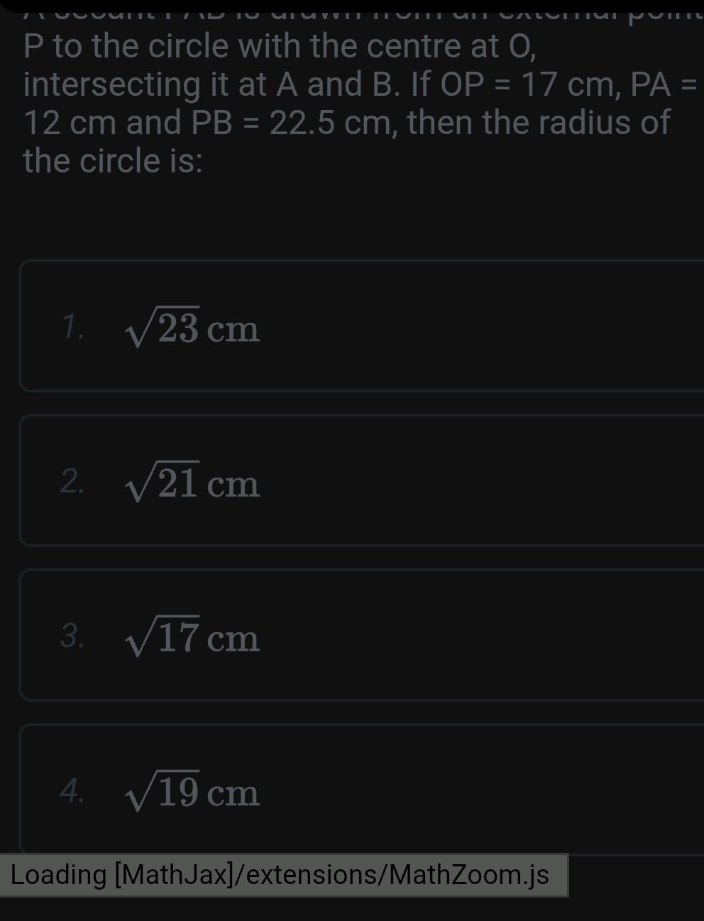 A secant PAB is drawn from an external point | StudyX