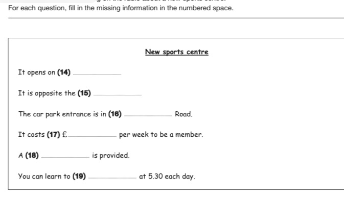 For each question, fill in the missing | StudyX