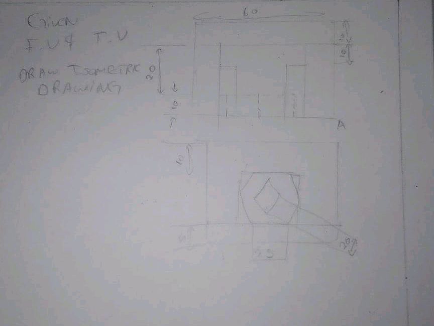 Draw Isometric Drawing Given F.U & T.V | StudyX