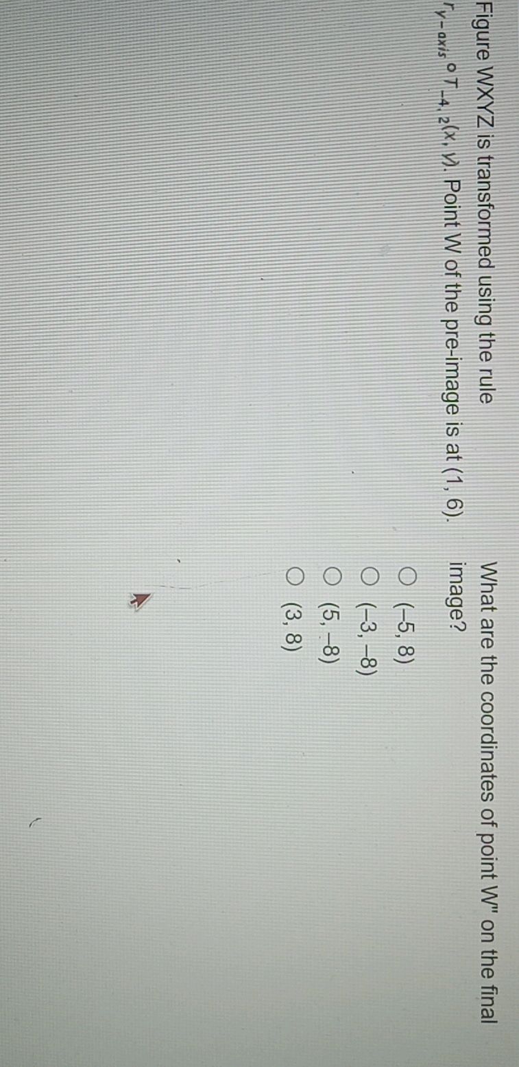 What are the coordinates of point W" on the | StudyX