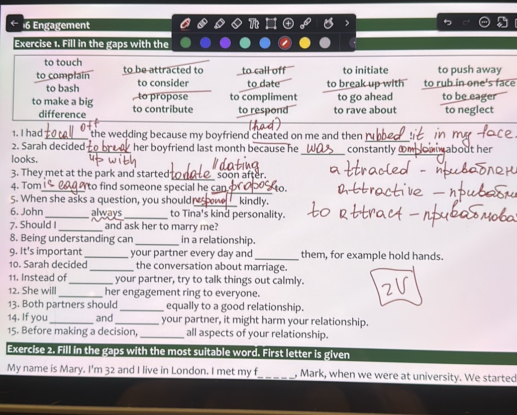 Exercise 1. Fill in the gaps with the to | StudyX