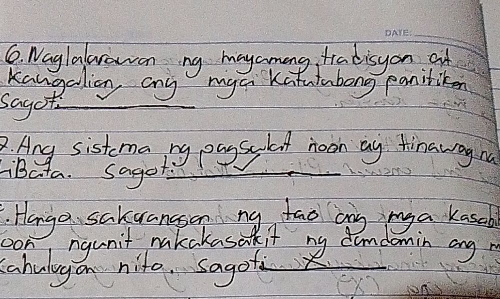6. Naglalarawan ng mayamang tradisyon at | StudyX