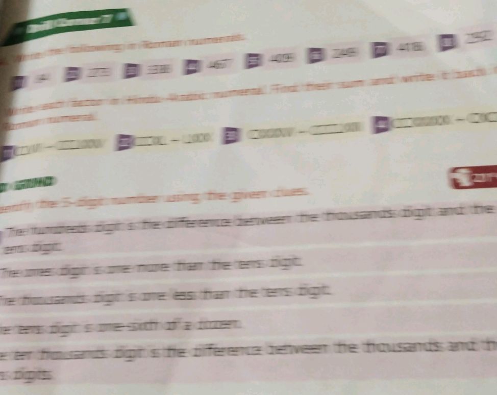 Identify the 5-digit number using the given | StudyX
