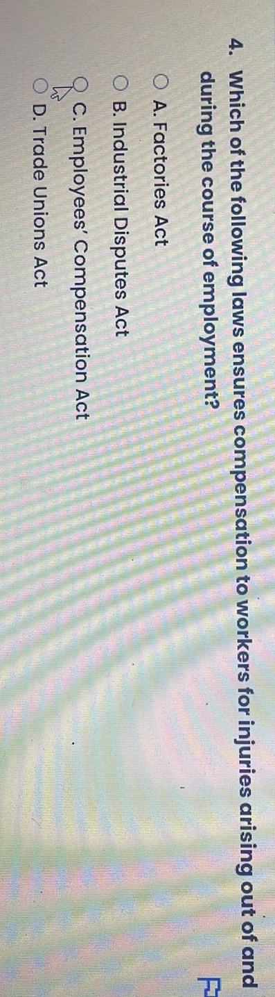 4. Which of the following laws ensures | StudyX