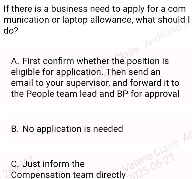If there is a business need to apply for a | StudyX