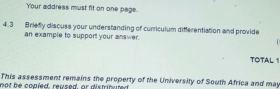 4.3 Briefly discuss your understanding of | StudyX