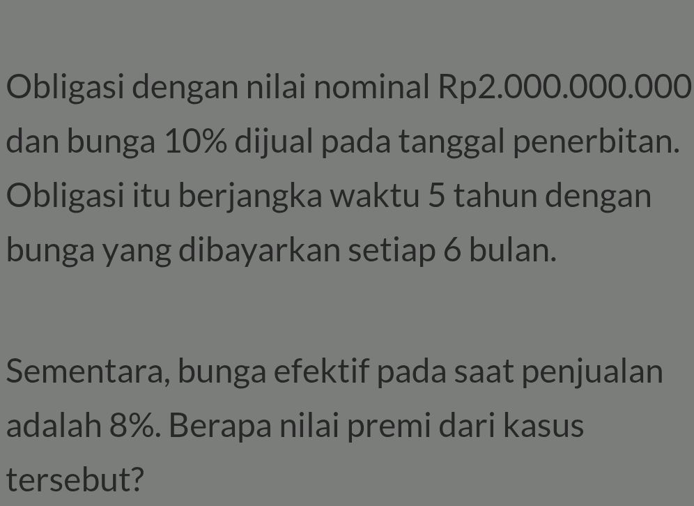 Obligasi dengan nilai nominal | StudyX