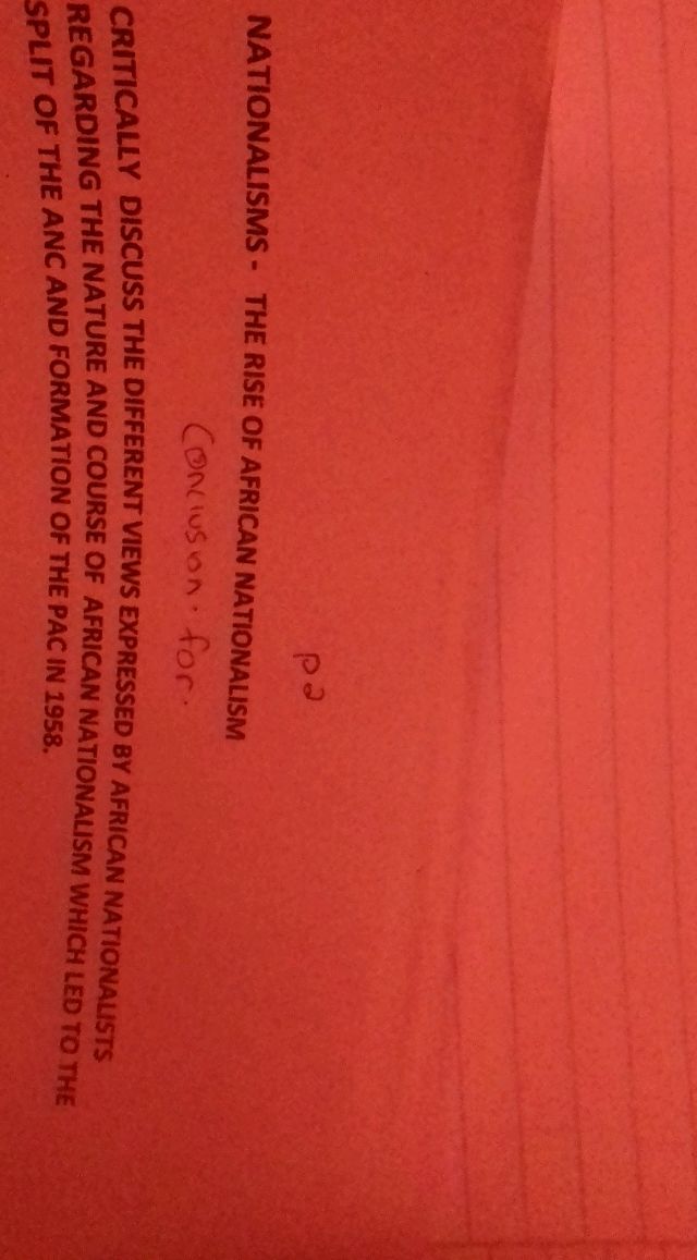 NATIONALISMS - THE RISE OF AFRICAN | StudyX