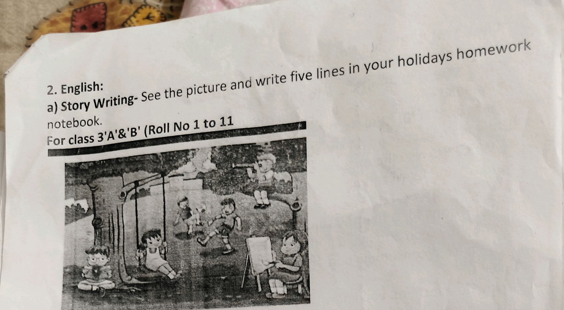 2. English: a) Story Writing- See the | StudyX