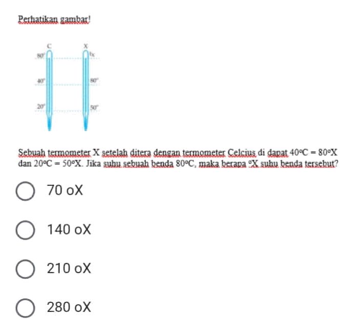 Perhatikan gambar! Sebuah termometer X | StudyX