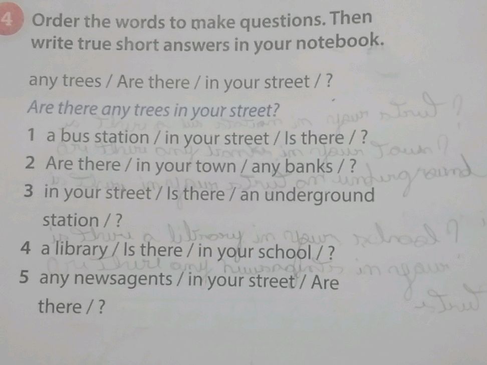 Order the words to make questions. Then | StudyX