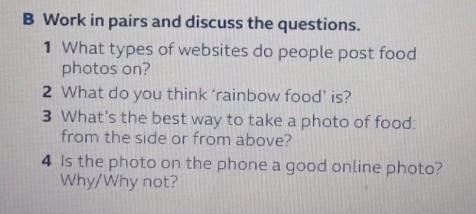 1 What types of websites do people post food | StudyX