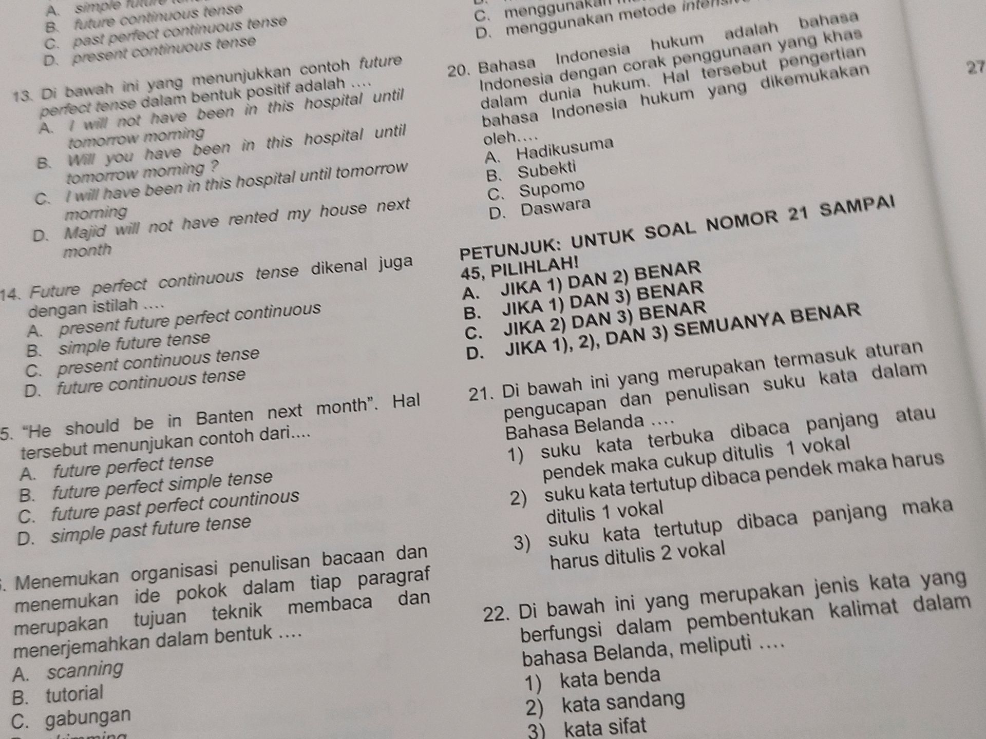 13. Di bawah ini yang menunjukkan contoh | StudyX