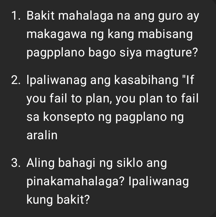 1. Bakit mahalaga na ang guro ay makagawa ng | StudyX
