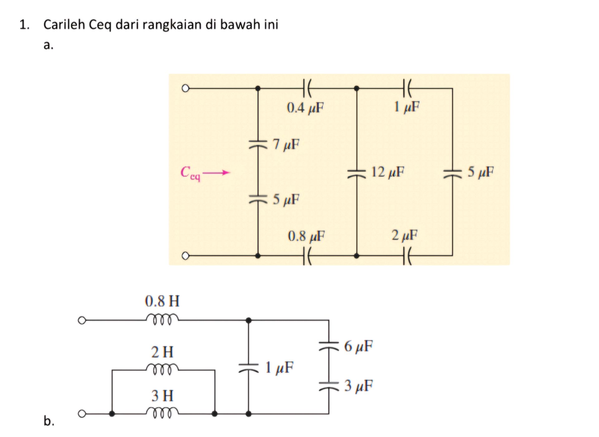 1. Carileh Ceq dari rangkaian di bawah ini | StudyX