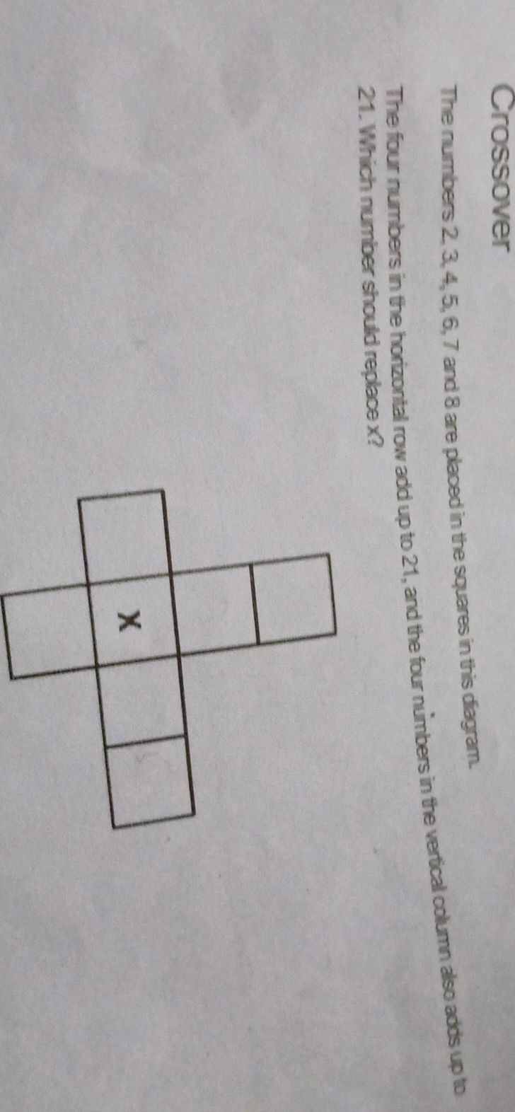 The numbers 2, 3, 4, 5, 6, 7 and 8 are