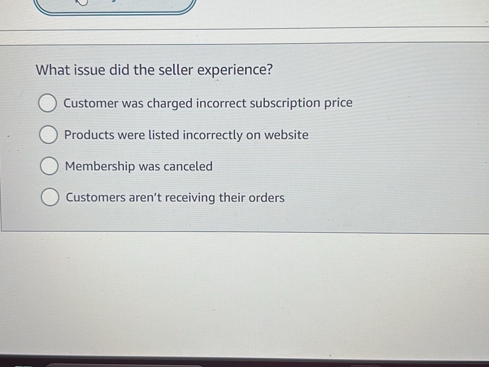 What issue did the seller experience? | StudyX