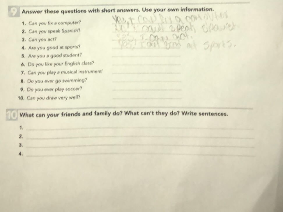 9 Answer these questions with short answers. | StudyX