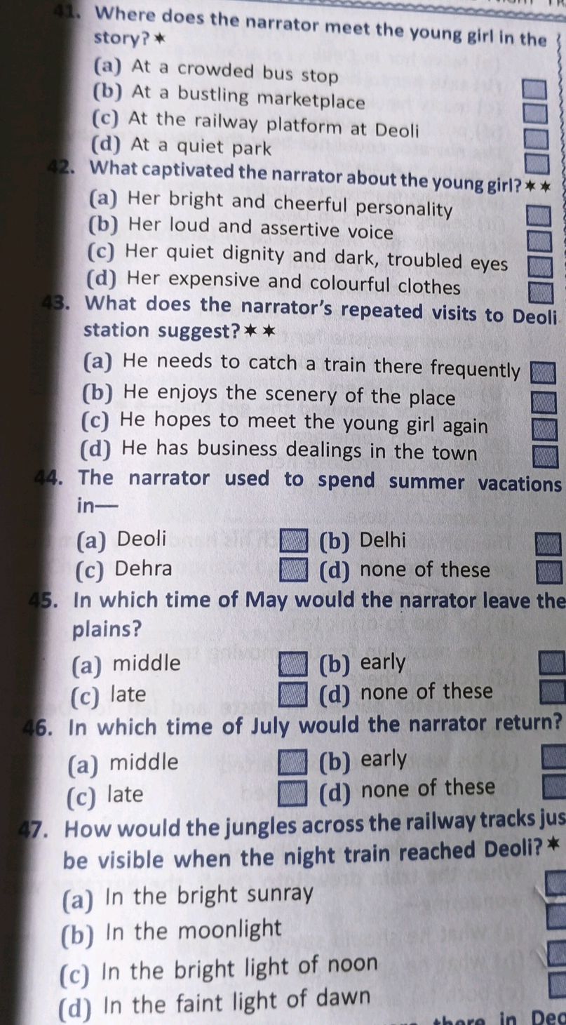 41. Where does the narrator meet the young | StudyX