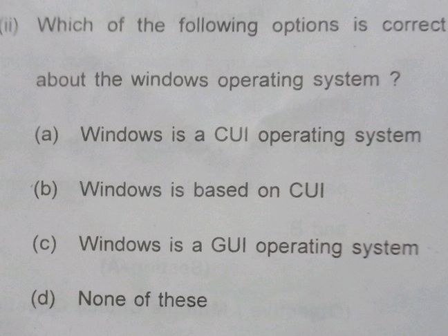 (ii) Which of the following options is | StudyX