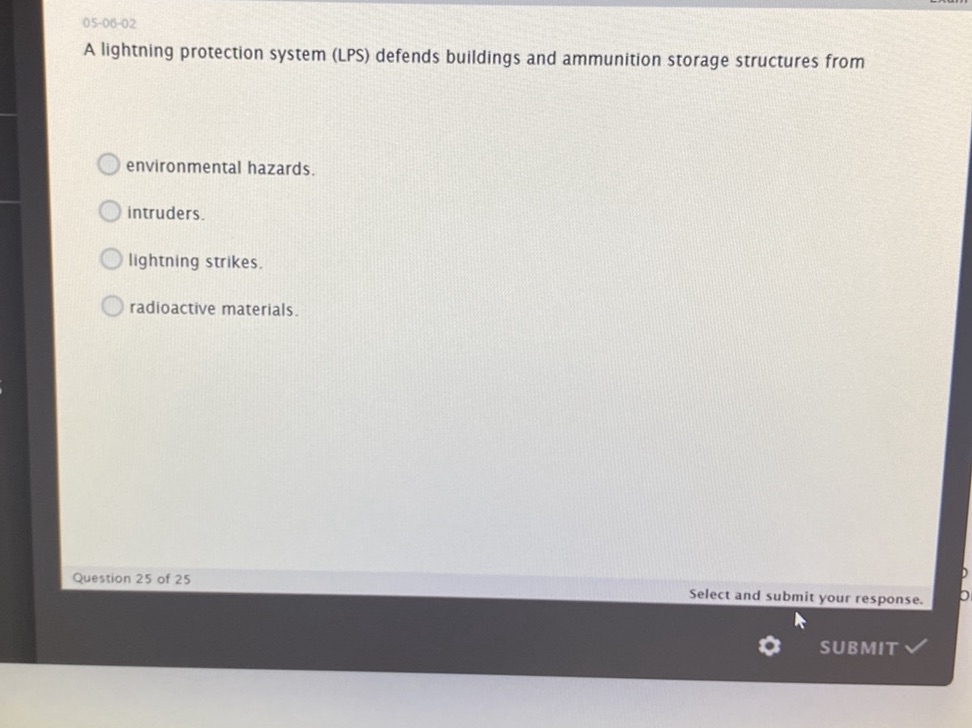 A lightning protection system (LPS) defends | StudyX