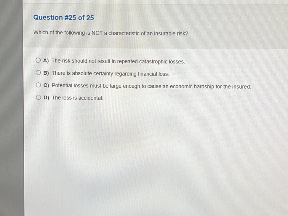 Question #25 of 25 Which of the following | StudyX