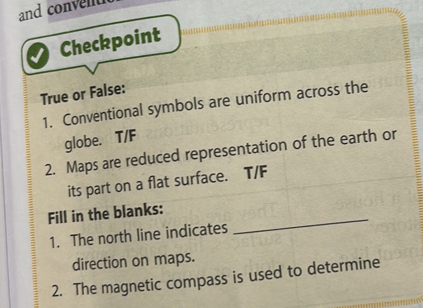True or False: 1. Conventional symbols are | StudyX