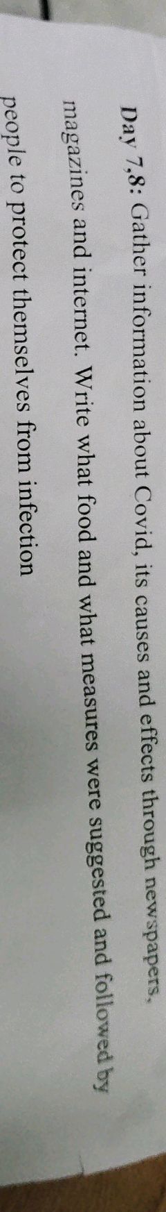 Day 7,8: Gather information about Covid, its | StudyX