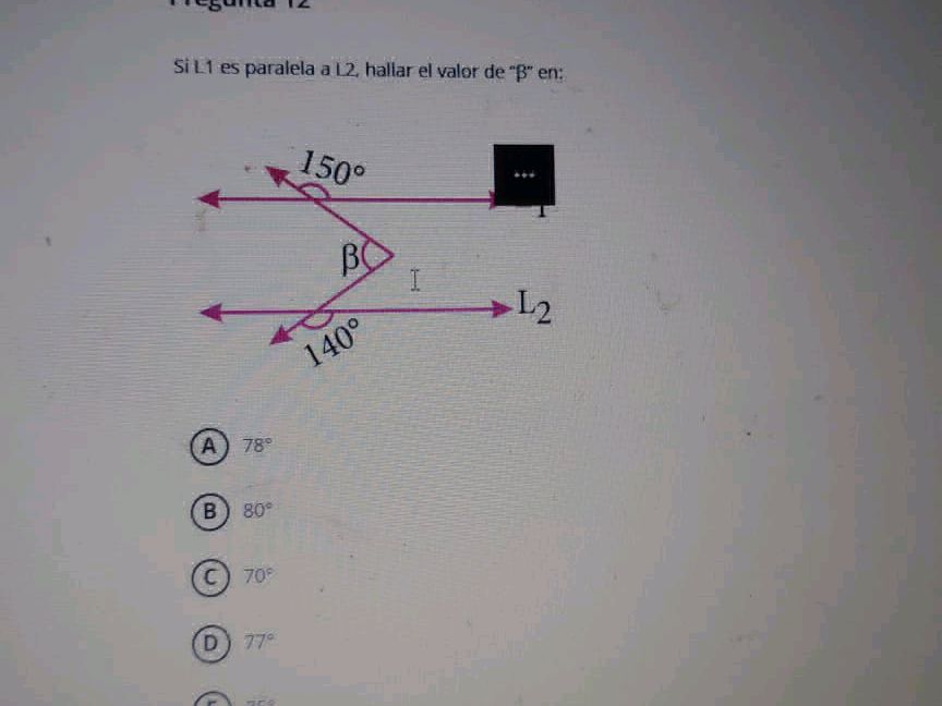 Si L1 es paralela a L2, hallar el valor de | StudyX